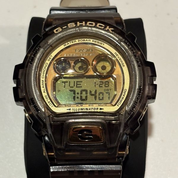 Menâ s Rare Casio G-Shock Watch Extra Large Metallic Gold Dial With Box ...
