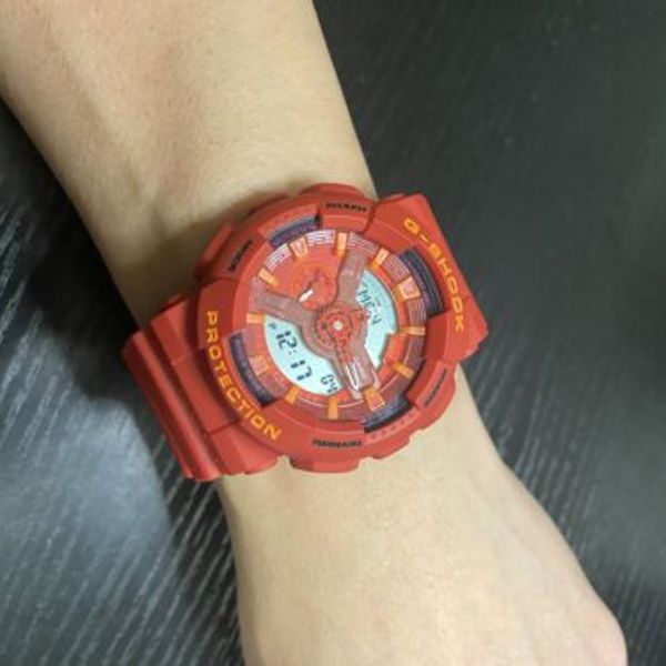 Casio G-Shock Shock GA110 Special Color Lava Red x Orange Accents ...
