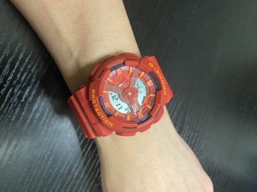 Casio G-Shock Shock GA110 Special Color Lava Red x Orange Accents ...