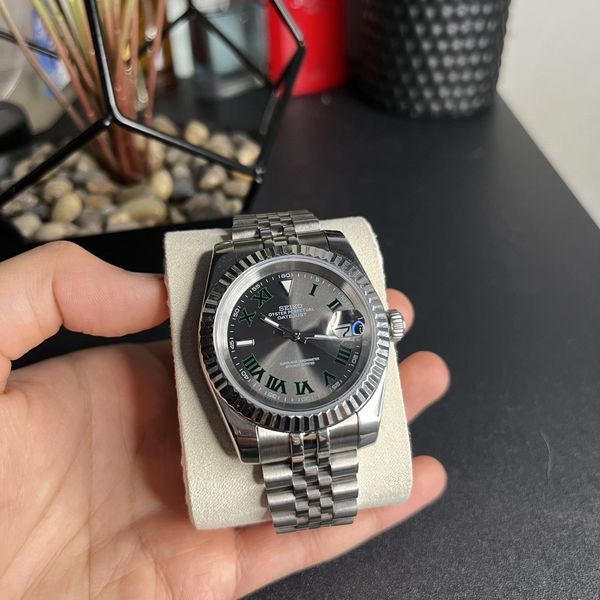 Seiko Mod Wimbledon Automatic NH35 Stainless Steel Watch | WatchCharts ...