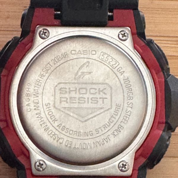 Casio G-Shock GA-700 Series Analog Digital Black Resin Watch GA700RGB ...