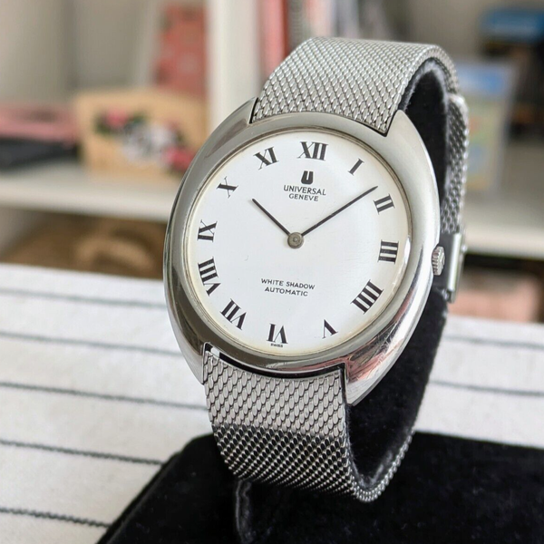 Universal genÃ¨ve white shadow automatic - Micro rotor - Dress watch ...