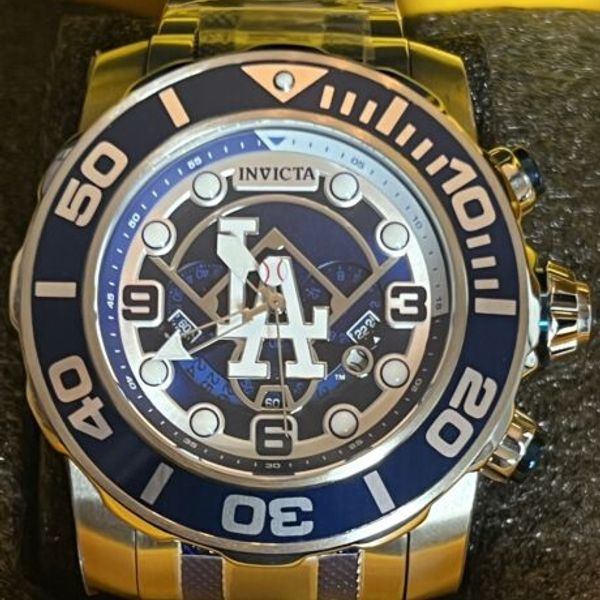 Los Angeles Dodgers MLB Men Invicta Bracelet Watch 42785 58mm Chronograph | WatchCharts Marketplace