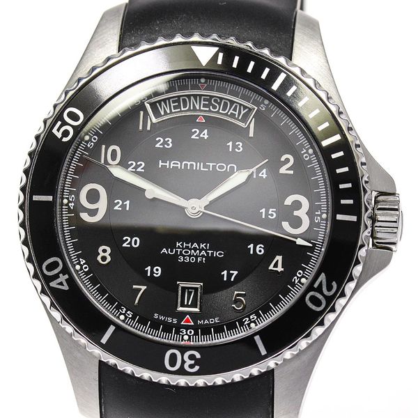 Good Condition [HAMILTON] Hamilton Khaki Navy Scuba Day-Date H645150 ...
