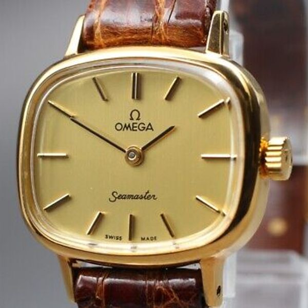 [Near MINT] Vintage OMEGA Seamaster Cal. 625 Gold Hand Winding Women's ...