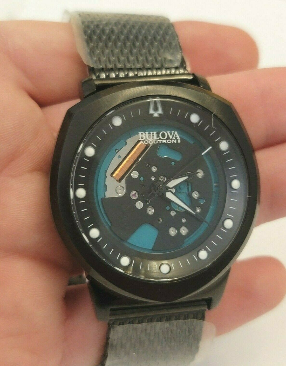 BULOVA Accutron II Alpha *Rare*Black 98A136 Watch Ultra High Frequency ...