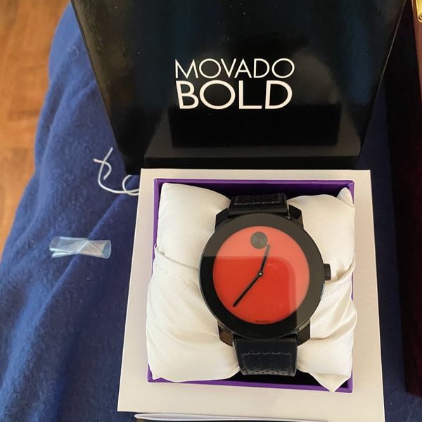movado mens watch BOLD Red | WatchCharts Marketplace