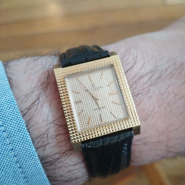 Montre Sigma Valmon Tank Style Cartier Plaque or Vintage Fonctionne ...