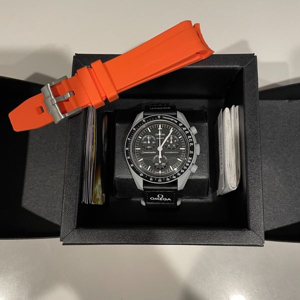Authentic Omega Swatch Moonswatch Mission to the Moon SO33M100 ...