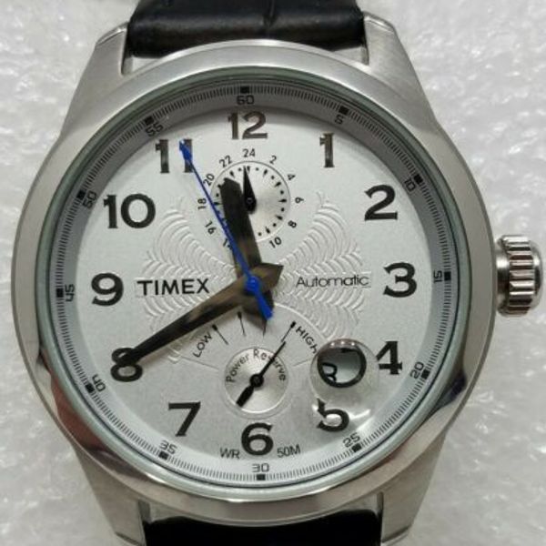 Men's Timex Automatic T2D951AT Power Reserve Watch w/Date & Black ...