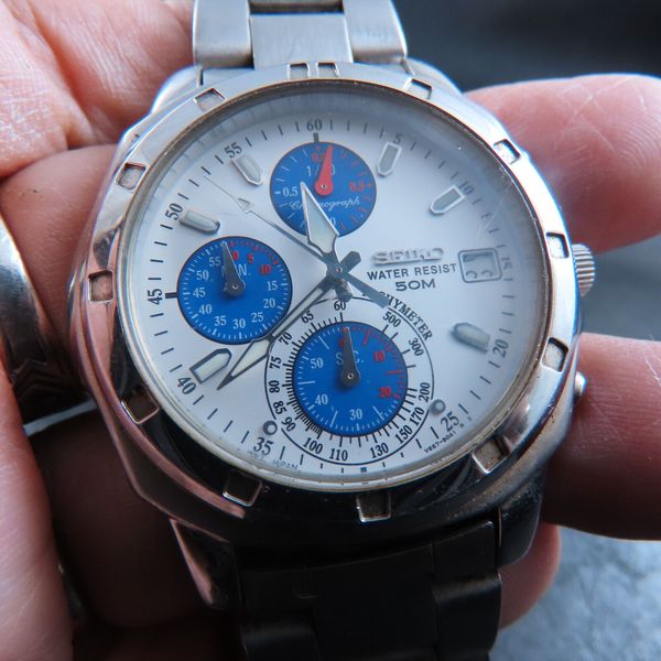 V657 Japan Seiko Chronograph Quartz Men Watch | WatchCharts Marketplace