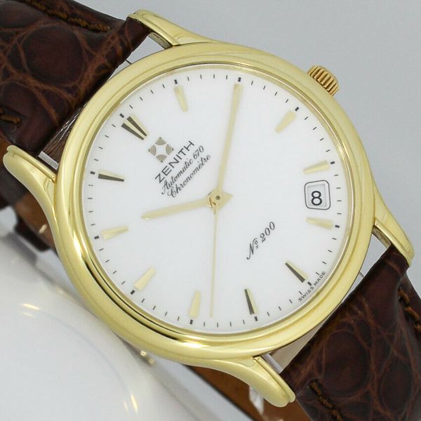 ZENITH ELITE AUTOMATIK CHRONOMETER 35,5mm 18K GOLD UHR LIMITED Ref. 30 ...
