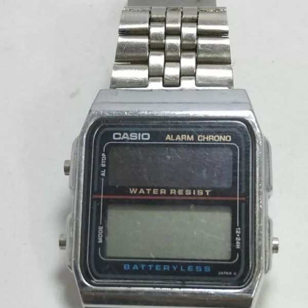 Casio AL-180 Japan Alarm Chrono Solar Batteryless 2505 Quartz Men Wrist ...