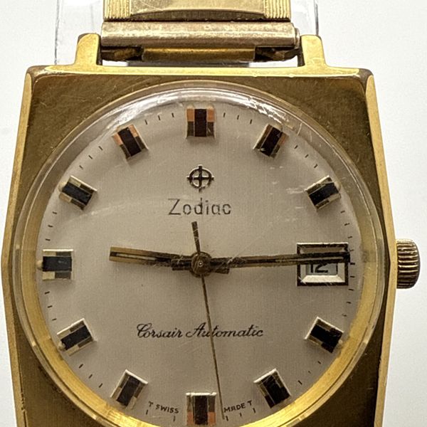 Vintage 1967-72 Zodiac Corsair Automatic 21J Cal 72B T- Swiss Tritium ...