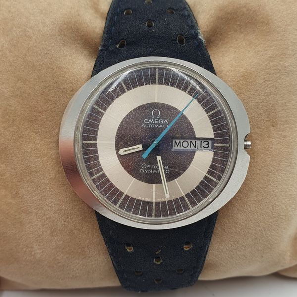 Vintage Omega Dynamic Watch, Geneve Automatic, Day/Date, Missing Crown ...