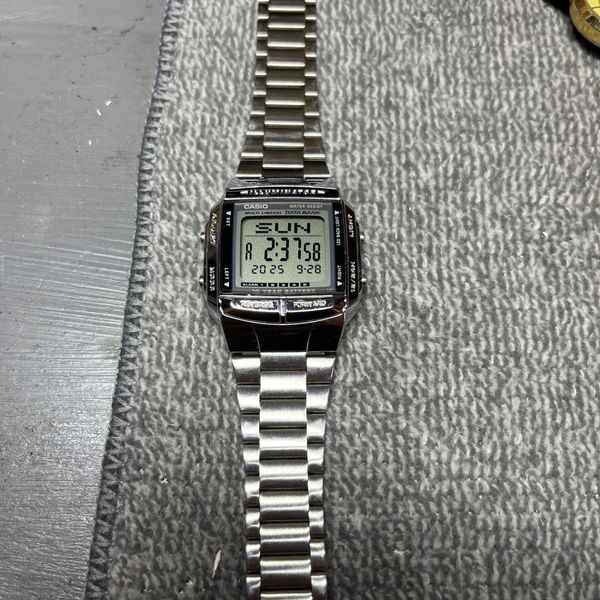CASIO DB-360 Data Bank Multi-Lingual Digital Watch Stainless Steel LED ...
