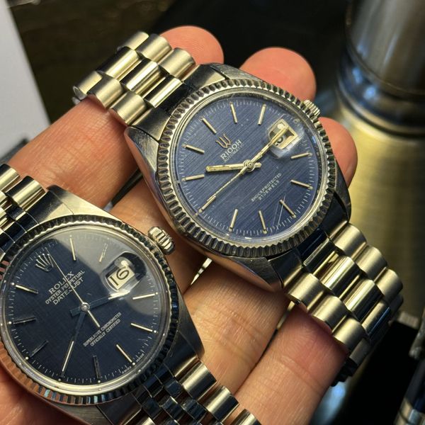 Rolex/Tudor Datejust homage by Ricoh Rare Blue Linen dial President ...