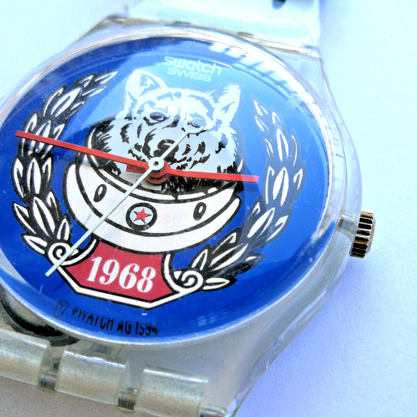 SWATCH GENT SPACE DOG - LAIKA DOG -GK200 - 1995 - NEW -PERFECT - VERY ...