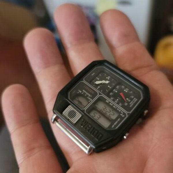 Vintage 8982 Citizen S4 Ana Digi Temp Watch w/ original manual! VERY ...