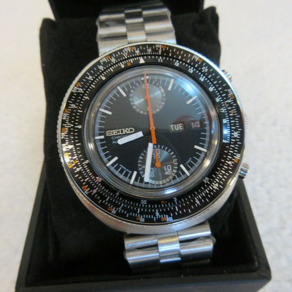 Vintage Seiko Chronograph Slide Rule Calculator 6138-7000 Automatic ...