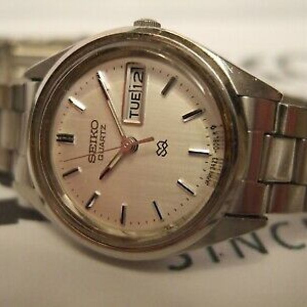 RARE Women's Stunning Seiko SQ 3423-0040 Brushed SILVER Dial Quartz ...