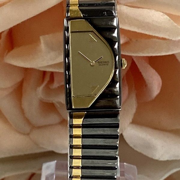 Vintage Seiko Asymmetrical Half-Moon "Piano" Ladies Dress Watch | WatchCharts Marketplace
