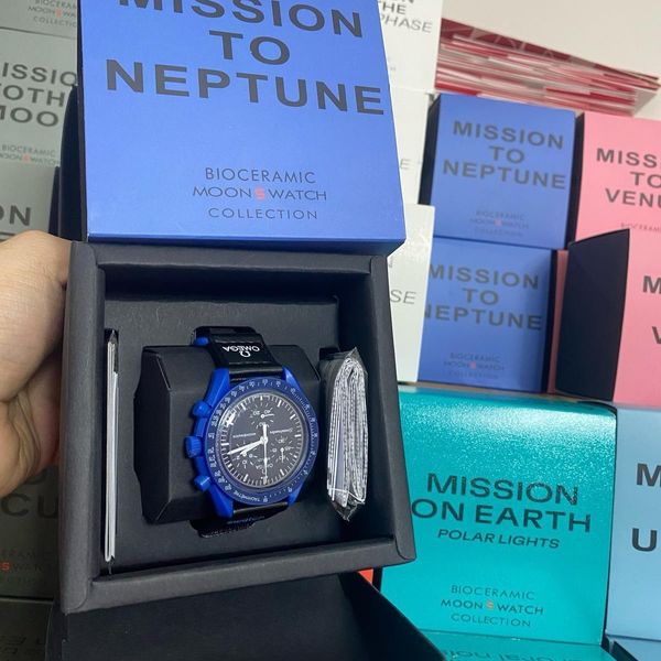 Omega X Swatch Mission To Neptune - Bioceramic Speedmaster Moonswatch ...