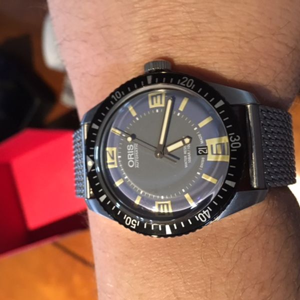 SOLD!: Oris 65 Diver, Blue Dial on Staib Mesh - Includes All Boxes ...