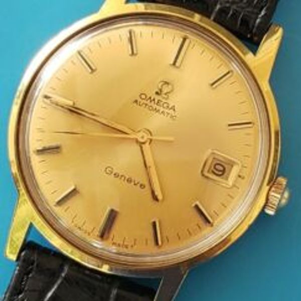 Vintage 1969 Omega Geneve Automatic Cal 565 Gold Plated Mens Watch Ref ...