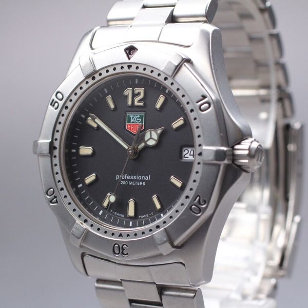 [Near MINT] TAG Heuer Professional 2000 WK1110 Quartz Black Men's Watch JAPAN | WatchCharts ...