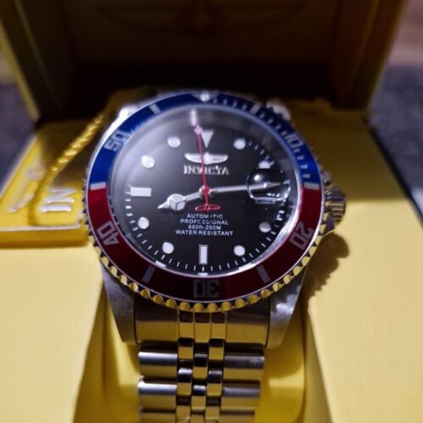 Invicta Pro Diver Automatic Pepsi Bezel, Black Dial Men s Watch 29176 ...