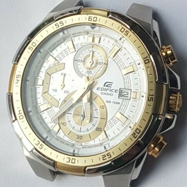 Casio Edifice Two Tone Stainless Steel Men's Watch EFR-539SG-7AVUE ...
