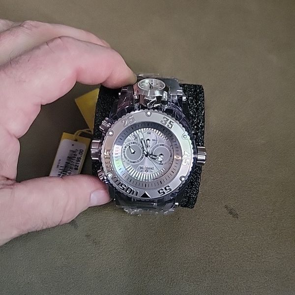 Invicta Bolt Zeus Magnum Gun Metal Accent Steel 52mm Dual Movement ...