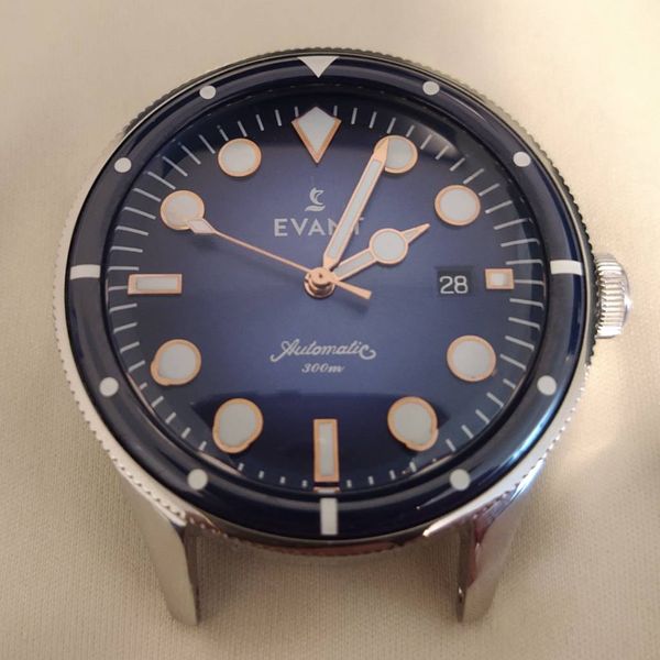 Evant Tropic Blue Fume Sunburst dial | WatchCharts Marketplace