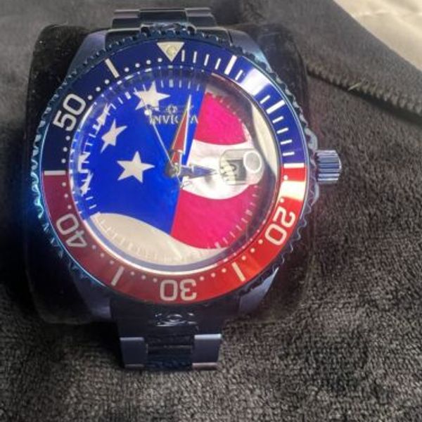 Invicta American Flag Pro Diver Men's Automatic Watch 27964 Blue 47mm ...