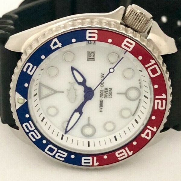 Seiko Diver Watch 7002 Quartz - White dial - Pepsi bezel - 1077 ...