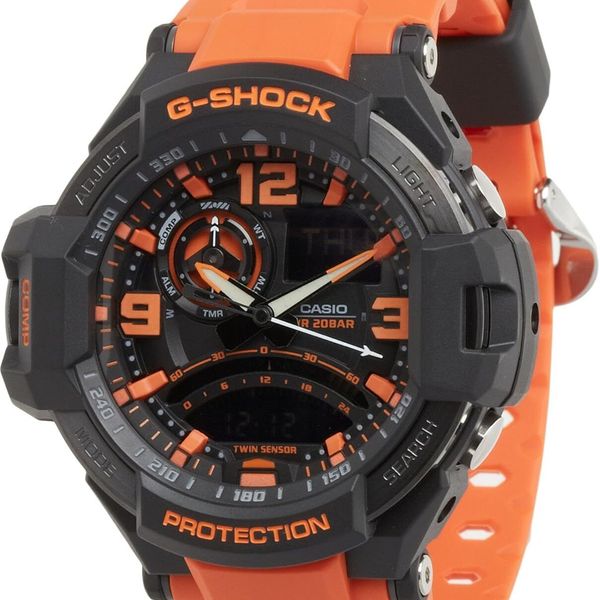 CASIO G-SHOCK GA-1000-4ADR ORANGE RESIN GRAVITY MASTER MEN'S WATCH ...