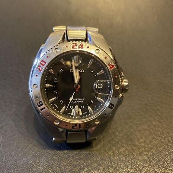 Seiko 8F56-002A GMT Perpetual Calendar Quartz Arm circumference 20cm ...
