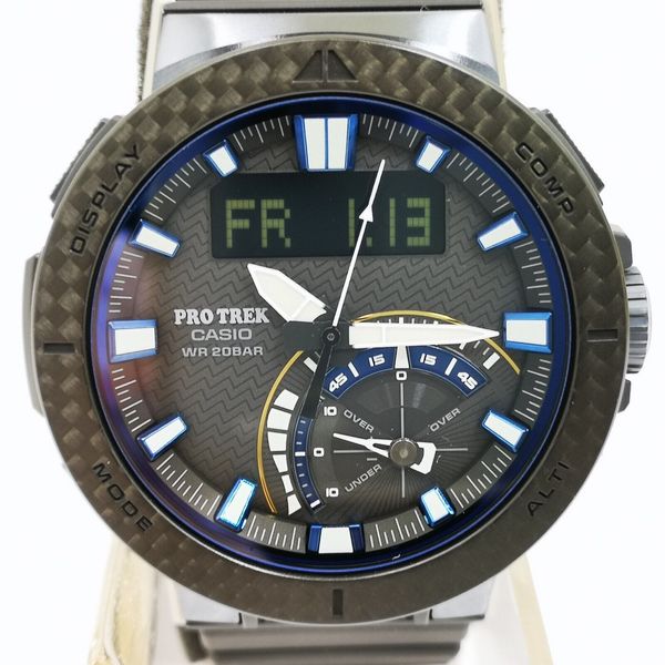 CASIO PRO TREK PRW-73X-1JF Black ANGLER LINE Solar Men's Watch New in ...