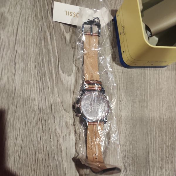 Fossil BQ2125IE Flynn Chronograph Brown Leather Men's Watch Used ...