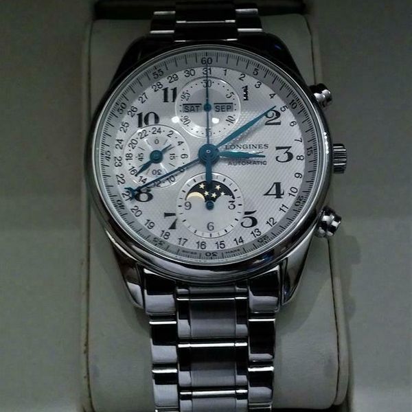 Longines Master Collection Triple Date Automatic Moonphase Chronograph ...