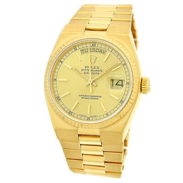 ROLEX 18K Yellow Gold Day Date President Oyster Quartz 36mm Box ...