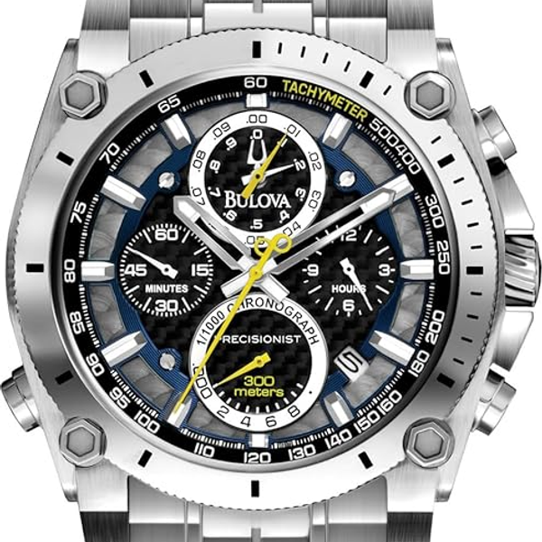 Bulova Men's Icon High Precision Quartz Chronograph Watch, Curved ...