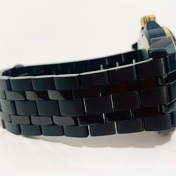 $625 BULOVA MARINE STAR 98D176 DIAMOND GOLD / BLACK MEN'S QUARTZ WATCH ...