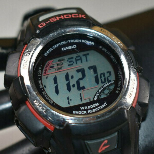 Casio GW-300 G Shock Atomic Solar Men's Red/Black Watch | WatchCharts