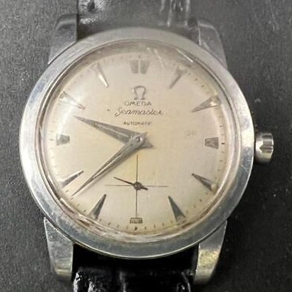 Vintage 1950's Omega Seamaster Automatic Bumper Stainless Steel C 2576 ...