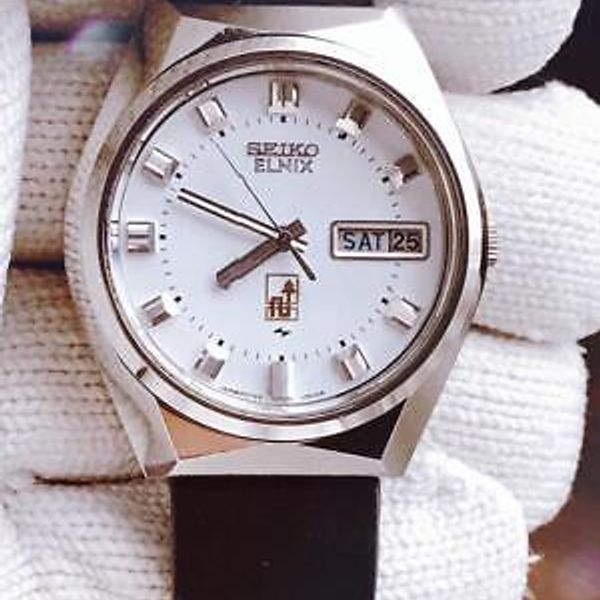 1974 SEIKO ELNIX 16 J Cal 0703A Date Electronic Balance Men's Wrist ...