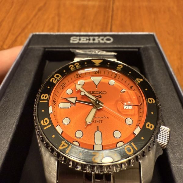 Seiko 5 Sports SKX GMT Automatic Orange Men's Watch SSK | WatchCharts ...