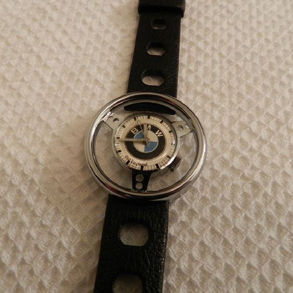 Working Rare Bmw Old England Steering Wheel Watch Swiss Made Tropic ...
