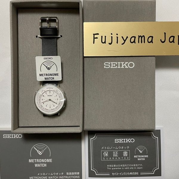 SEIKO Metronome Watch SMW006A Standard Line Color Monotone Black White ...